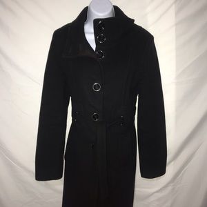 Via Spiga | Jackets & Coats | Via Spiga Womens 8 Black Wool Pea Coat ...